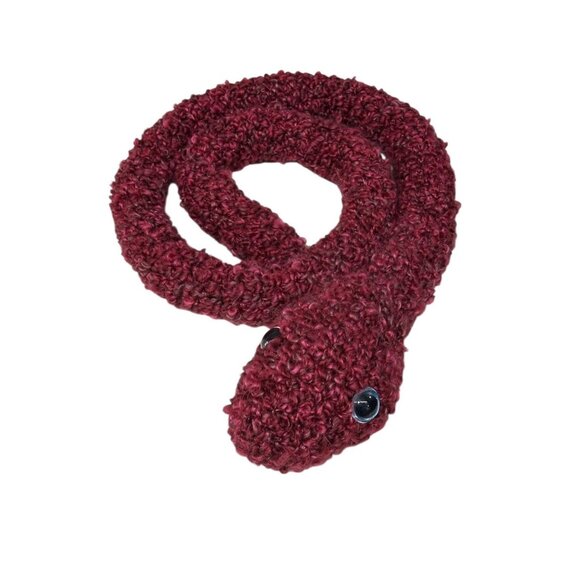 Handmade | Toys | Snake Plushie Handmade Crochet 55 Feet Long Red ...